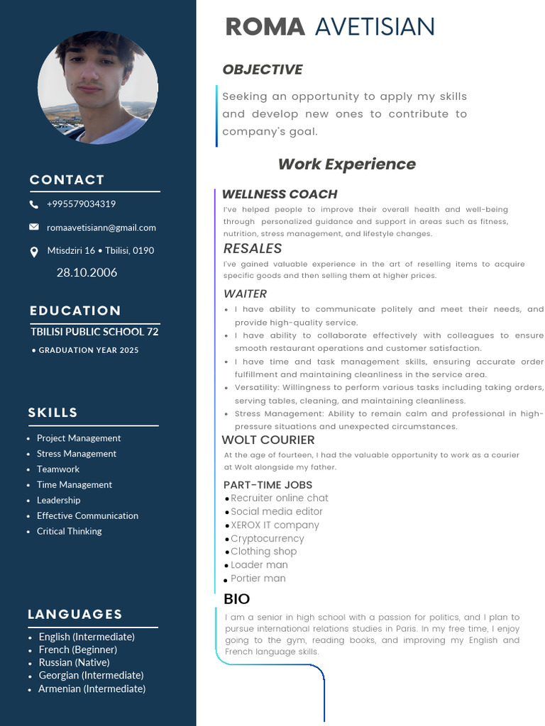 Roma Avetisian CV | PDF