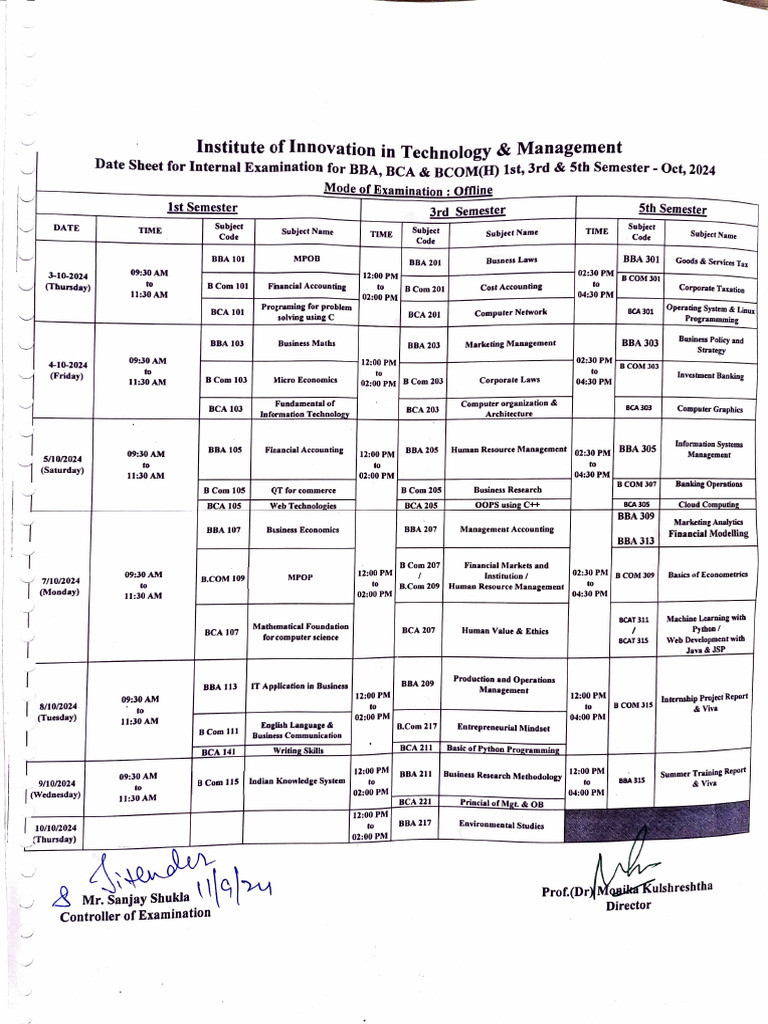1777-Final Date Sheet For Internal Examination For BBA, BCA, & BCOM (H ... 1777-Final Date Sheet For Internal Examination For BBA, BCA, & BCOM (H ...