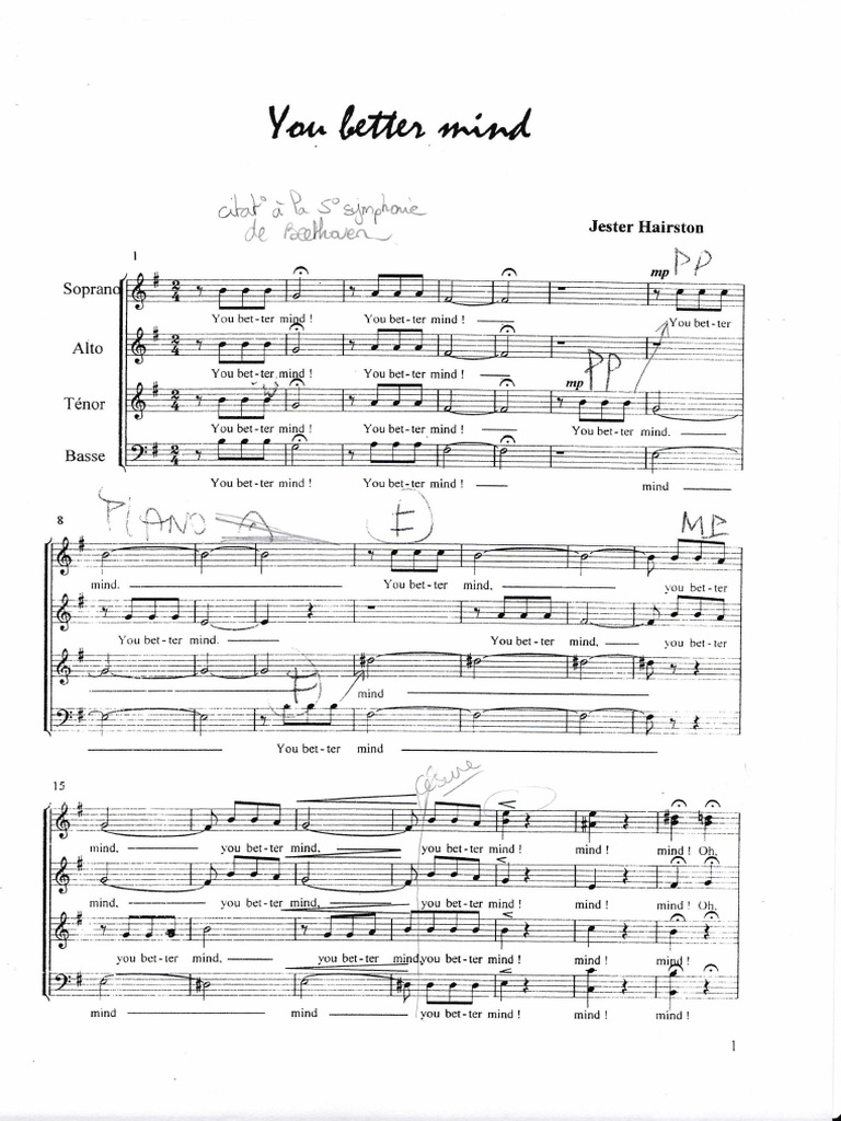 You Better Mind Partition | PDF