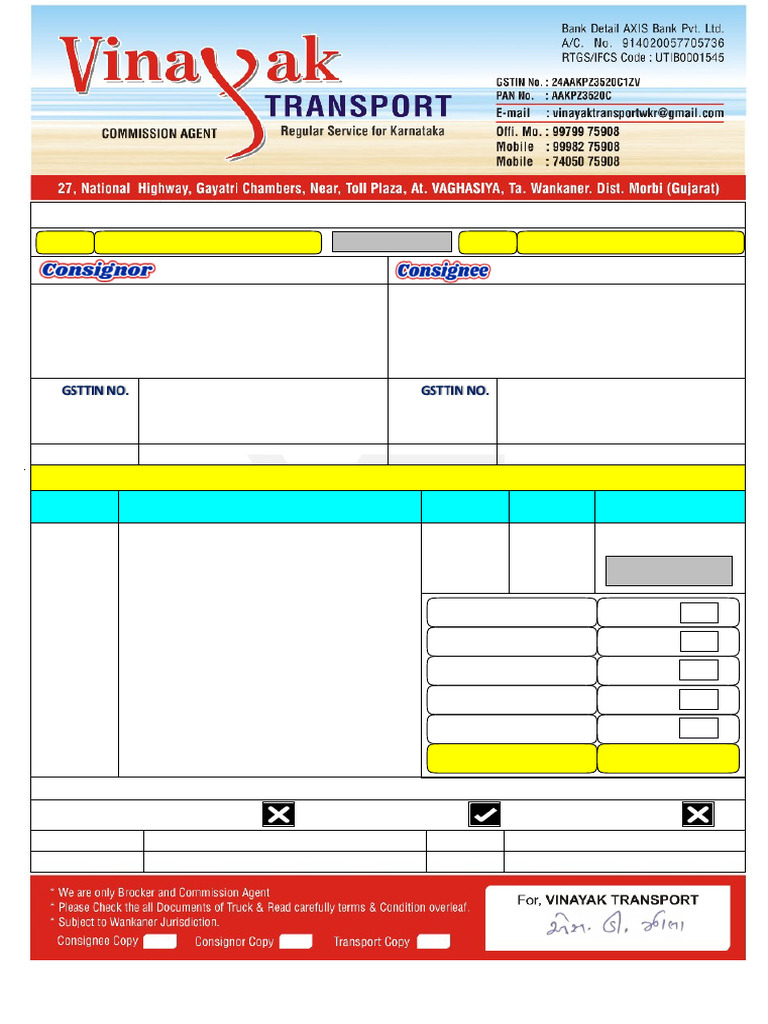 SAC CODE: 996791: 00219 30/08/2024 RJ 19 GG 9082 Morbi Bijapur Truck No ...
