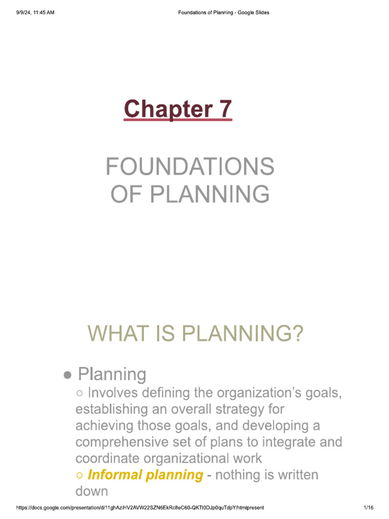 Foundations of Planning | PDF