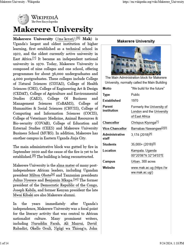 Makerere University | PDF