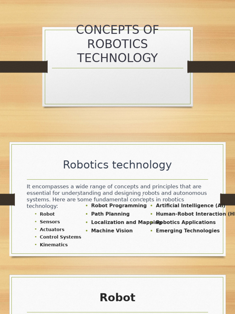 Concepts of Robotics Technology | PDF