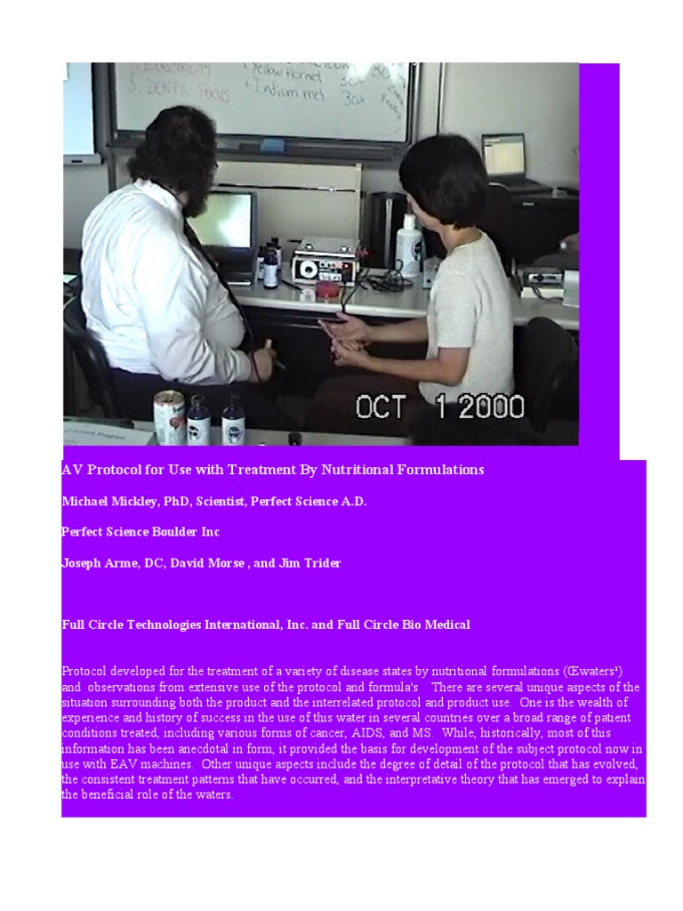 AV Protocol For Use With Treatment By... | PDF | Stress (Biology) | Toxin