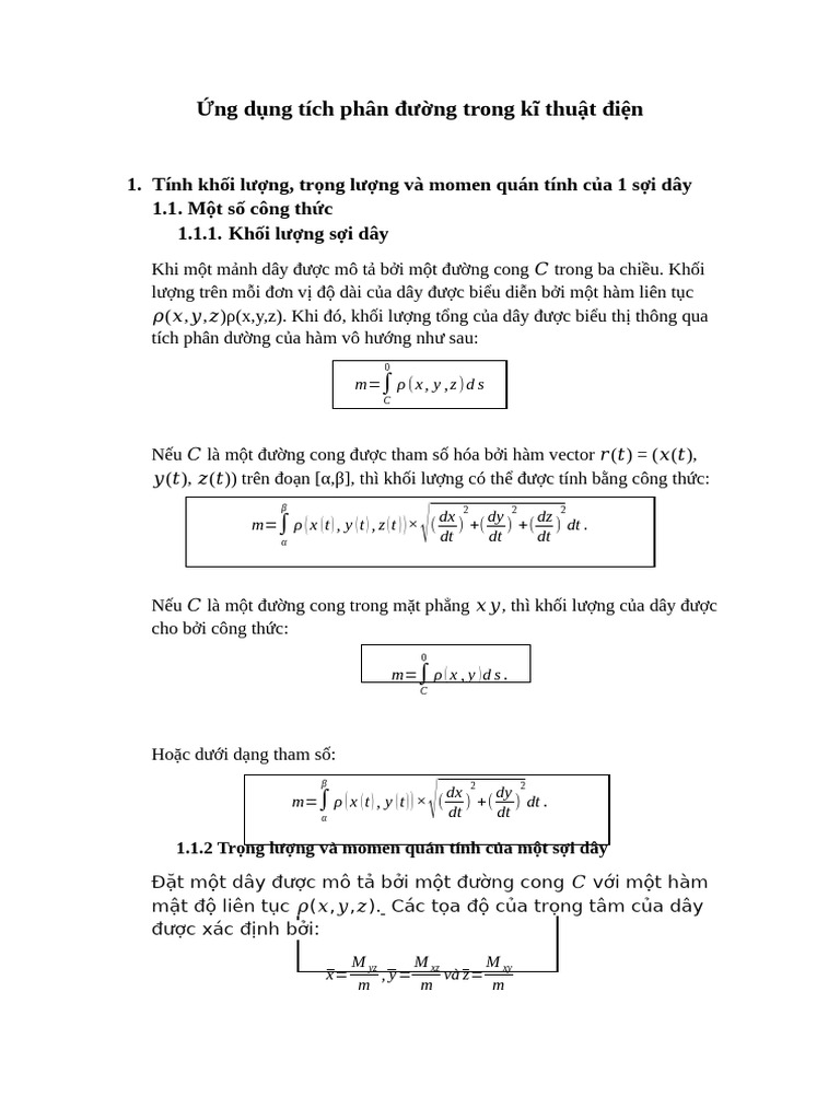BTL NG D NG Tích Phân Đư NG | PDF
