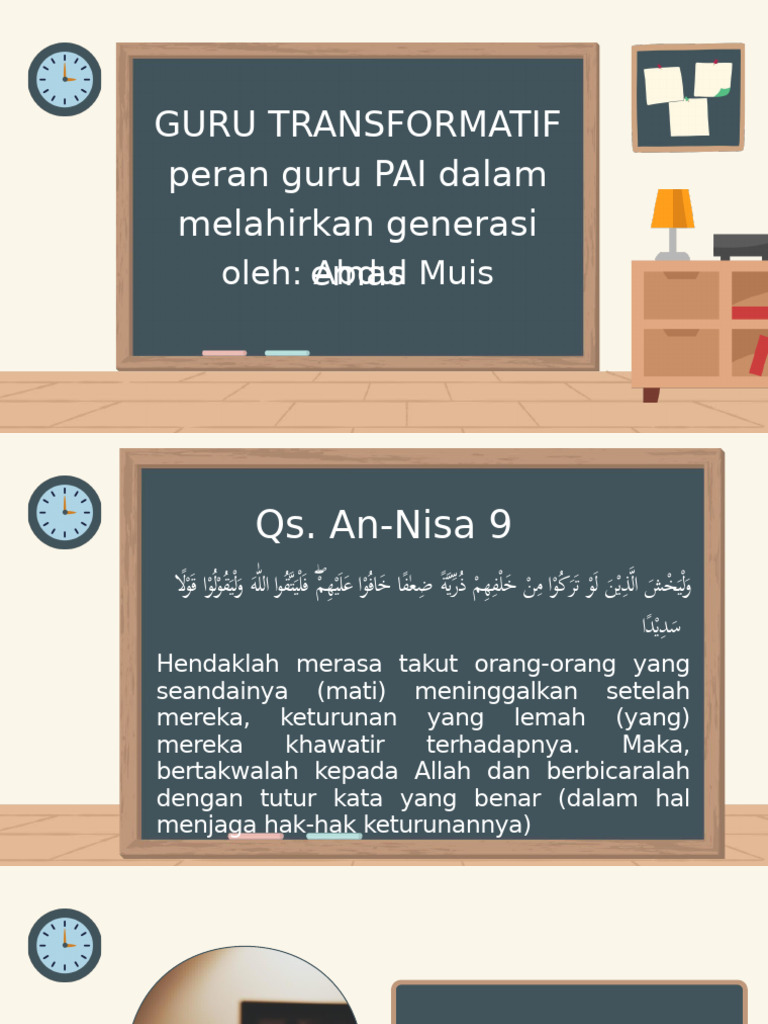 Guru Transformatif Peran Guru PAI Dalam Melahirkan Generasi Emas | PDF