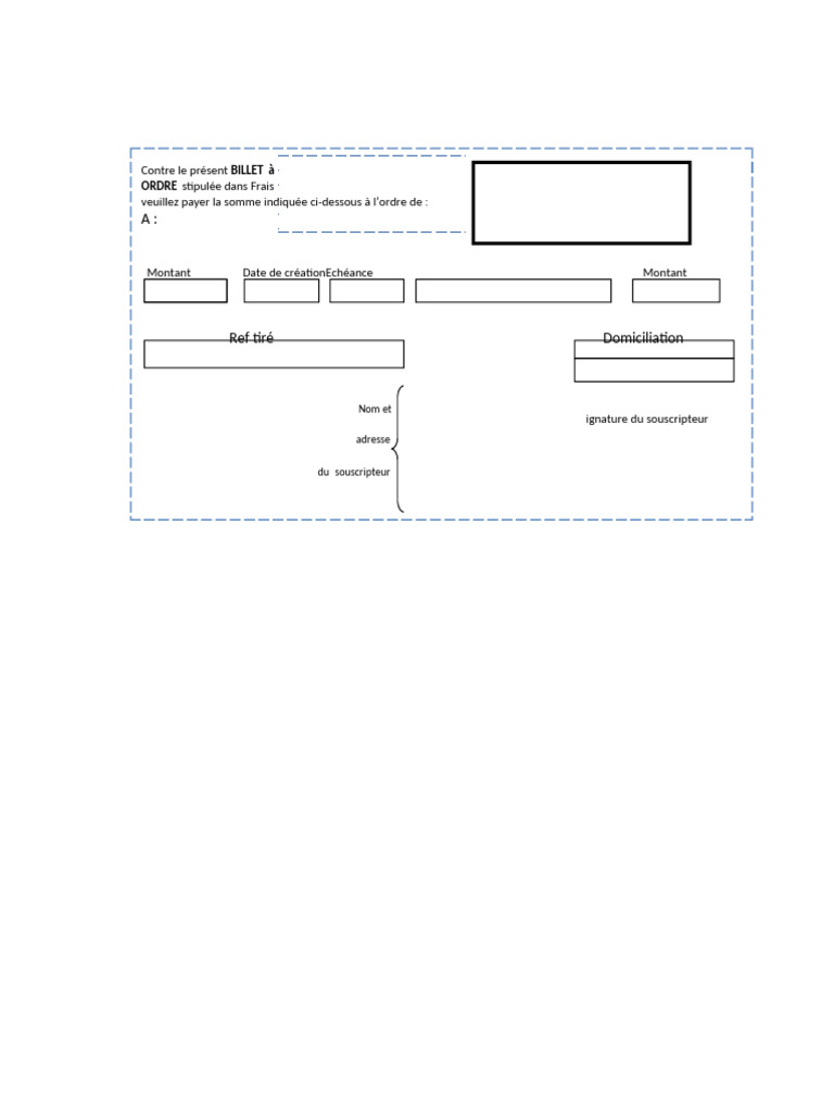 364271447 Modele Billet a Ordre | PDF