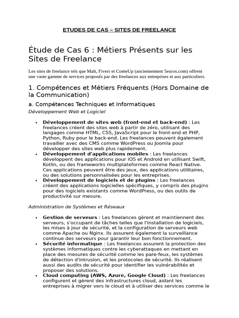 Brief Site Freelance 1 | PDF