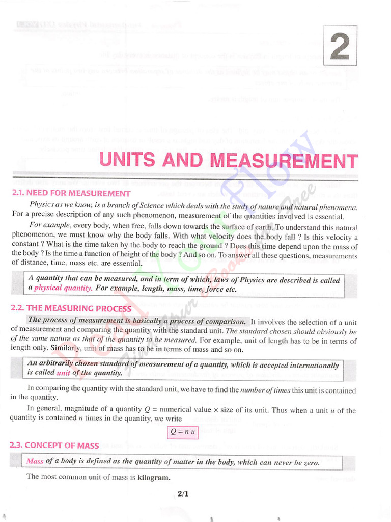 Units & Measurement | PDF