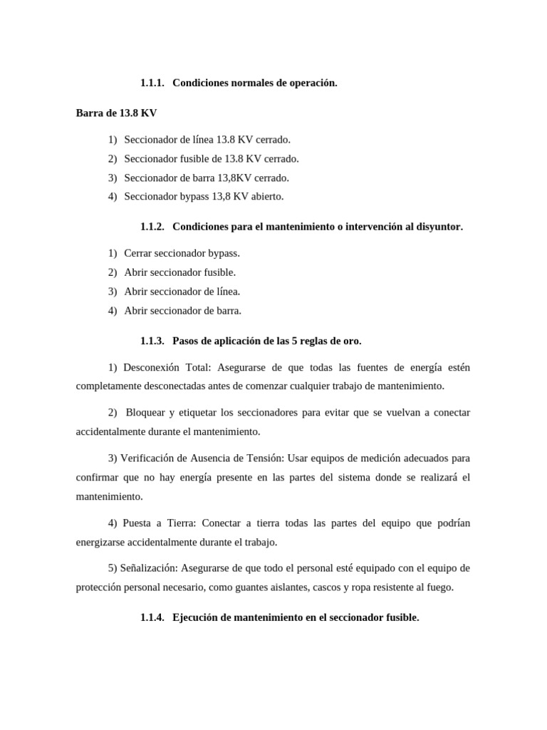 Condiciones Normales de Operación | PDF