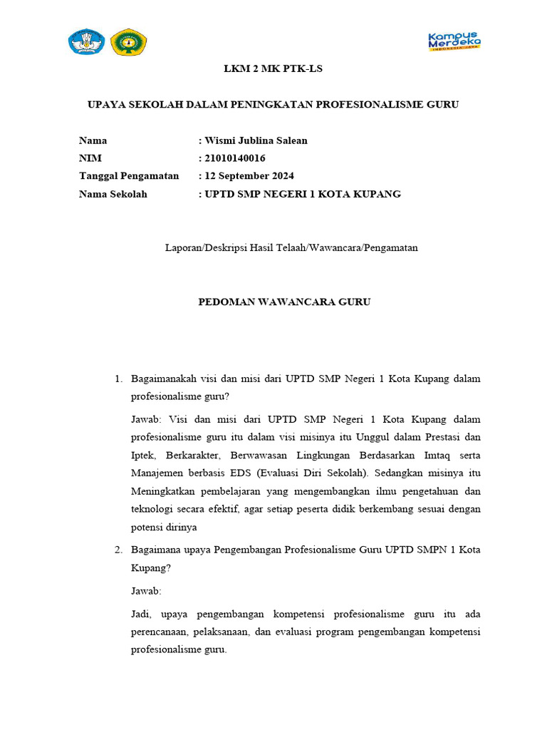 LKM 2 PTK-LS - Wismi Salean | PDF