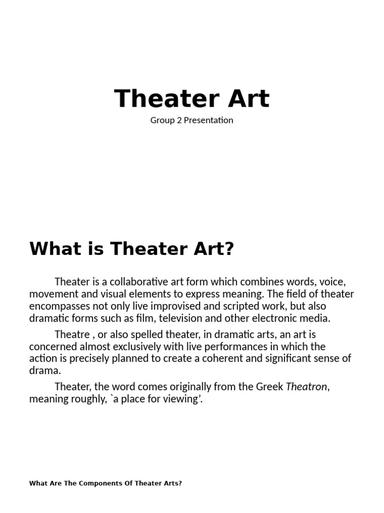Theater Art | PDF