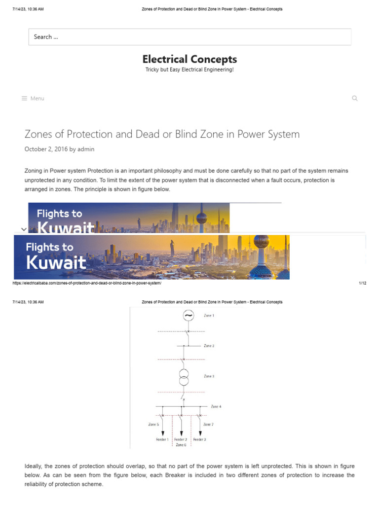 Zones of Protection and Dead or Blind Zone in Power System - Electrical ...