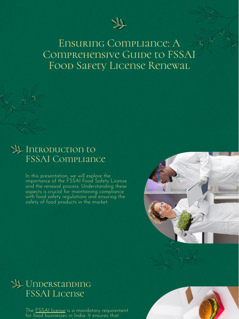 Ensuring Compliance A Comprehensive Guide To Fssai Food Safety License ...