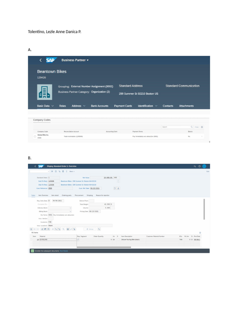 Tolentino SAPLAB | PDF