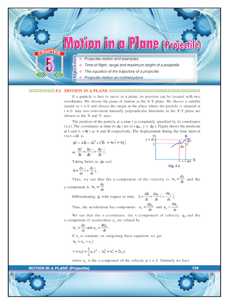 5) Motion in A Plane (Projectile) | PDF