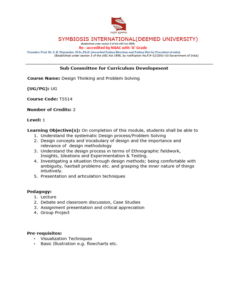 504-T5514-Design Thinking and Problem Solving | PDF