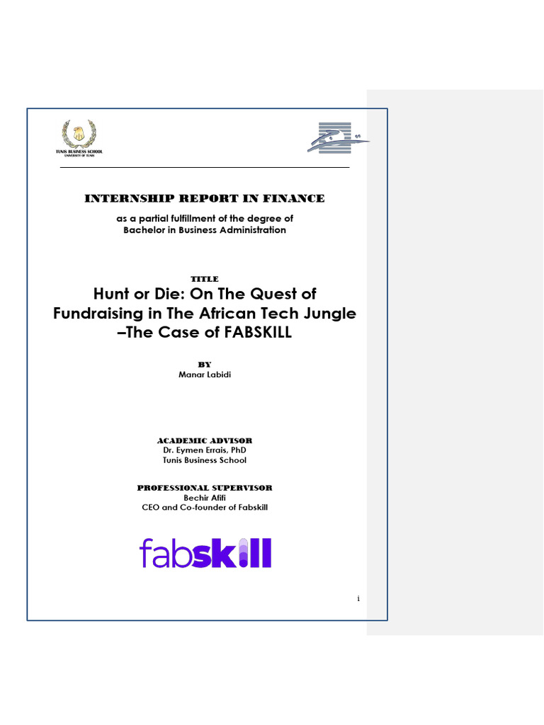 Manar's PFE Report 1st Draft | PDF