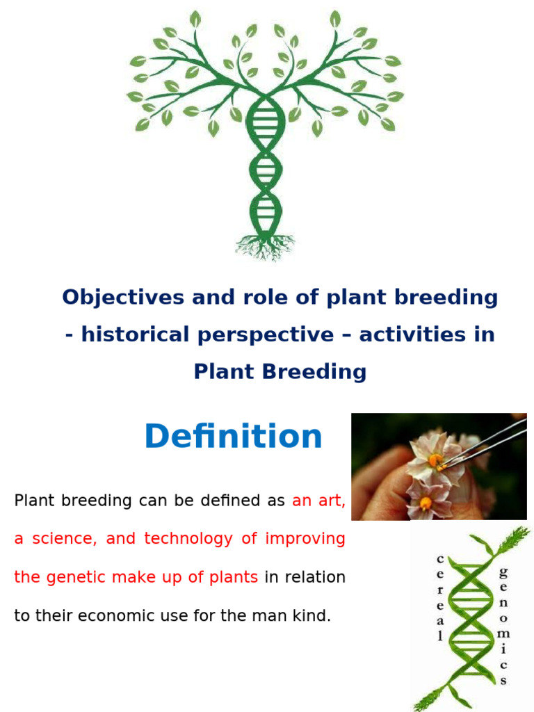Lec 1. Objectives of Plant Breeding | PDF