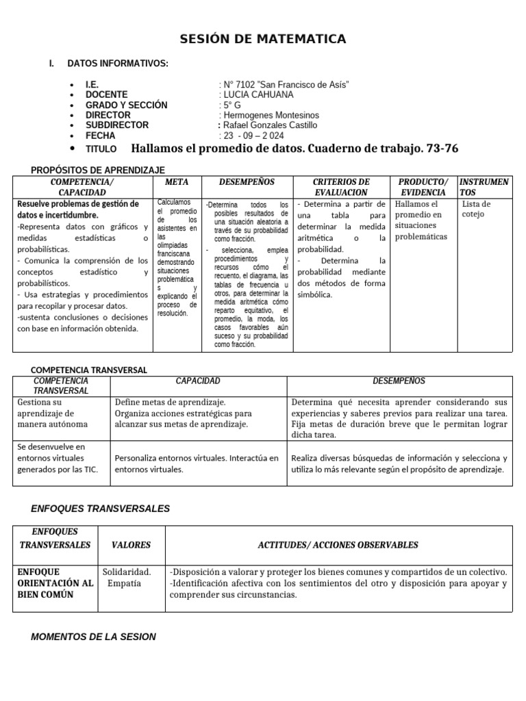 Ses Matematica 23 - 09 - 2 024 | PDF