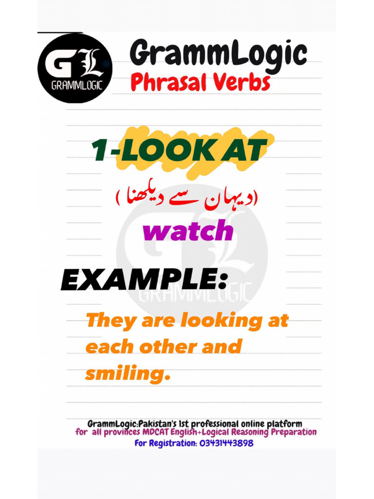 Grammlogic (Look) Phrasal Verb | PDF