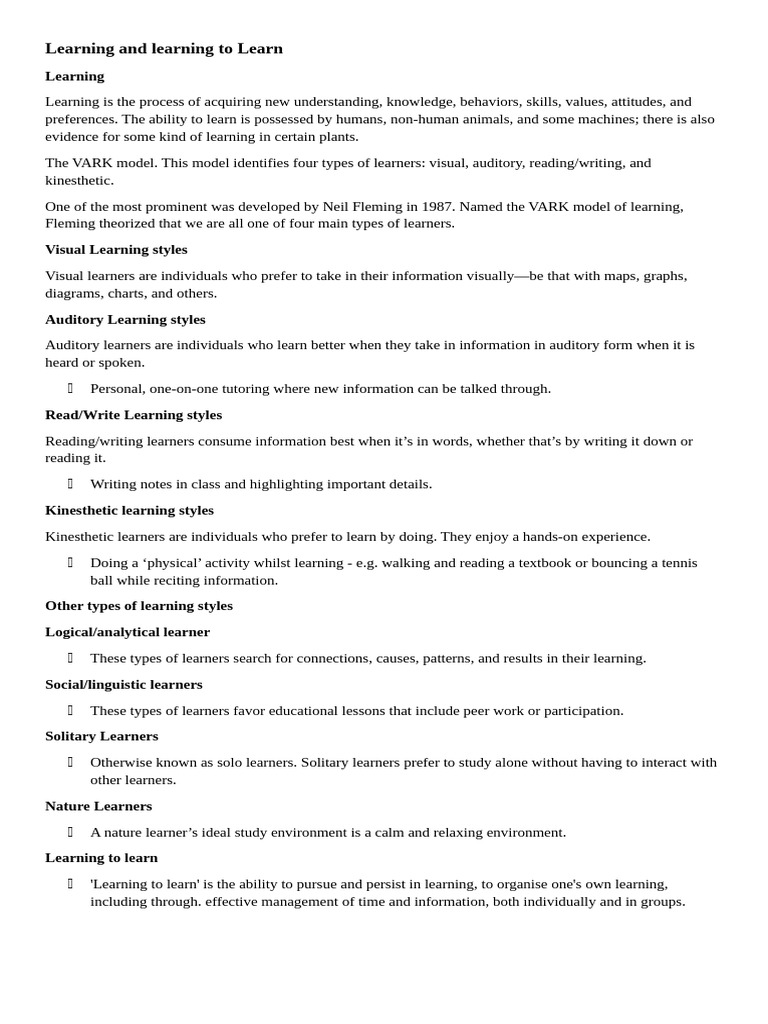 Learning and Learning To Learn | PDF