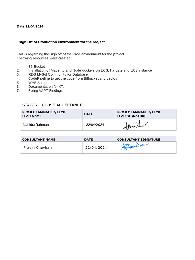 Prod Sign Off DevOps | PDF