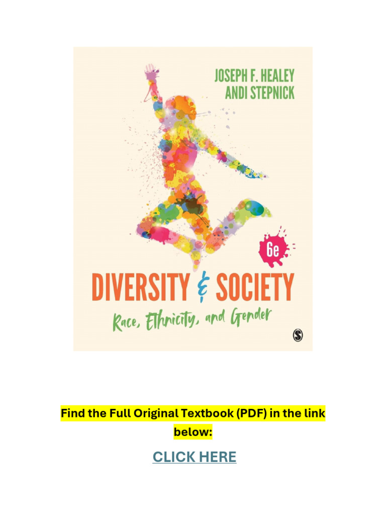 Diversity and Society Race, Ethnicity, And Gender 6th Edition | PDF