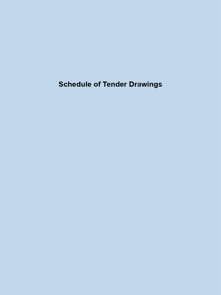 Section 02. Tender Drawing Register | PDF