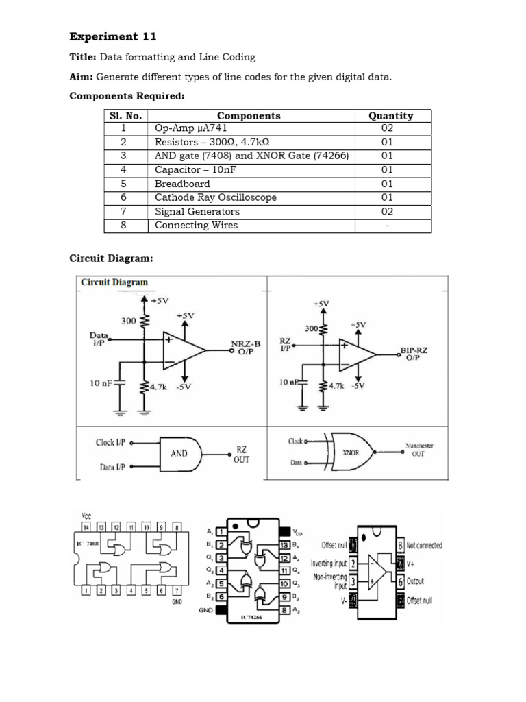 Experiment 11_Line Coding | PDF