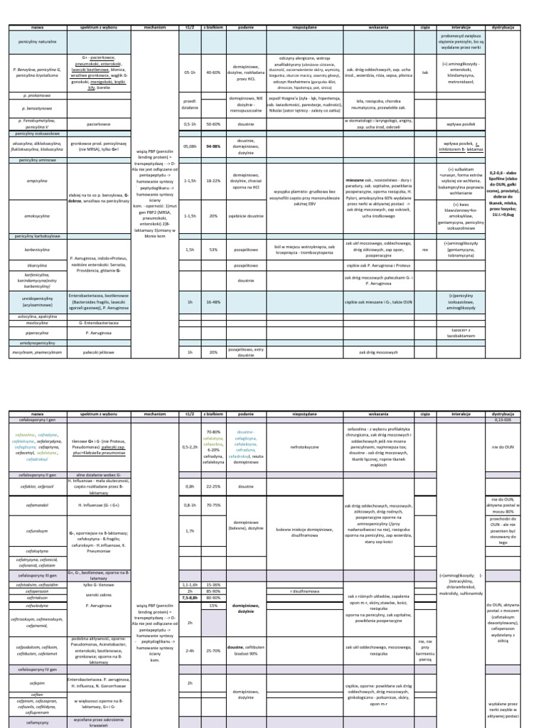 Antybiotyki Cz. 1 | PDF