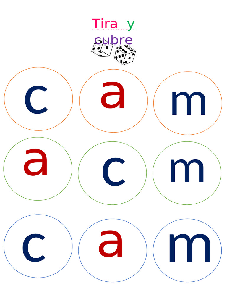 TIRA Y CUBRE... RECONOCEMOS FONEMAS MAC | PDF