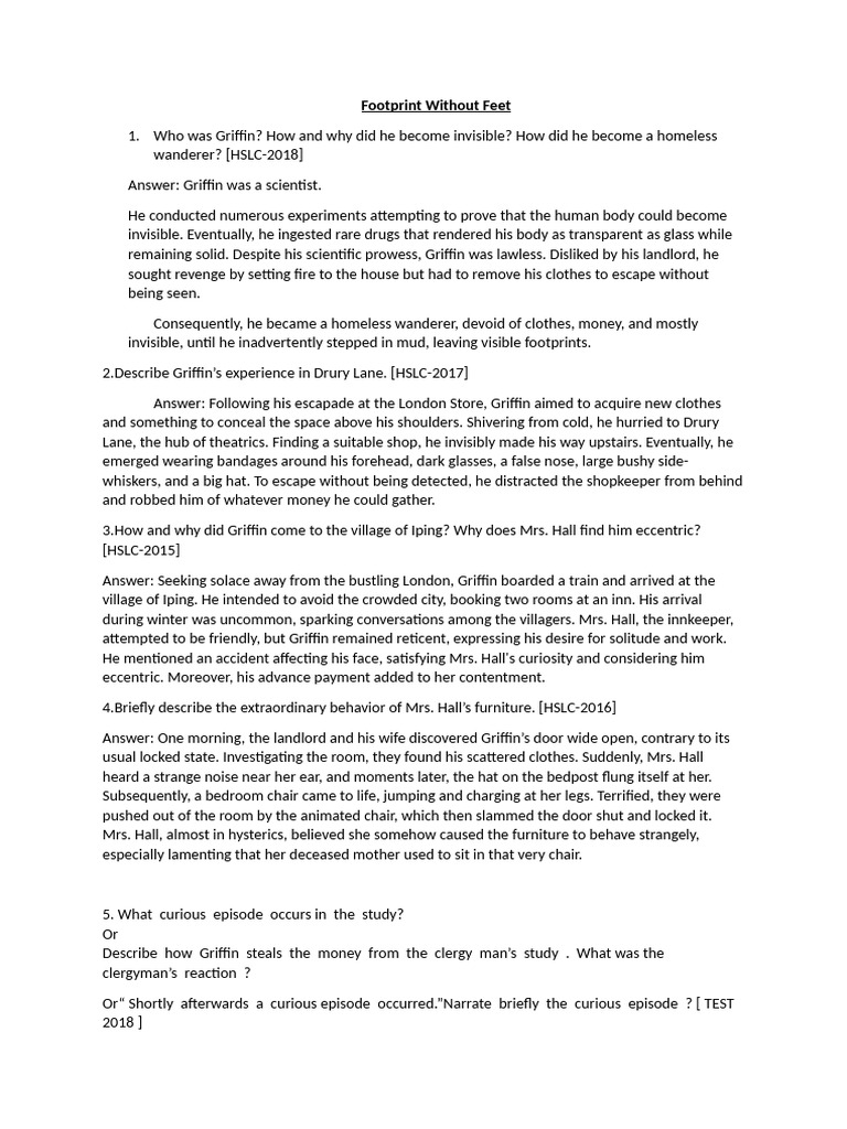 Footprint Without Feet | PDF