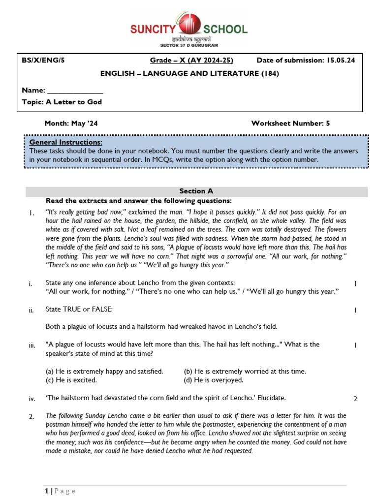 GR X Eng May WK 2 Ws 5 | PDF