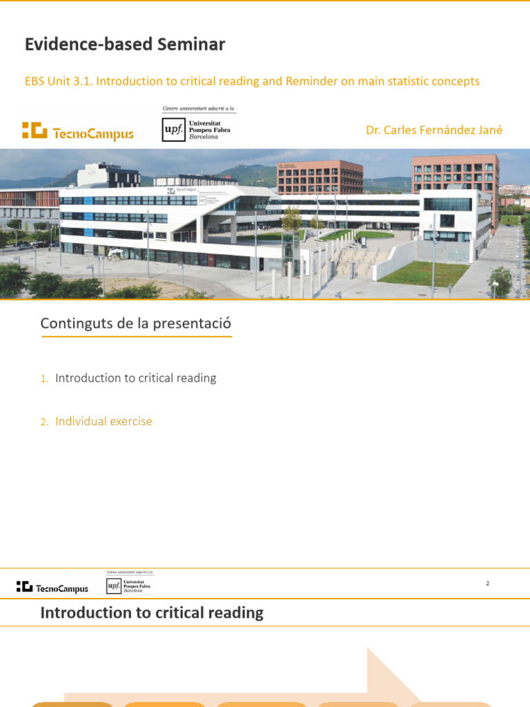 EBS Unit 3.2. Introduction To Critical Reading | PDF