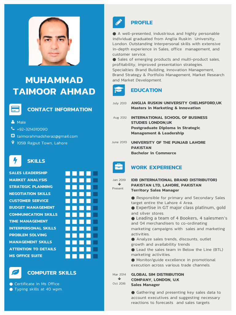 M.taimoor Resume | PDF