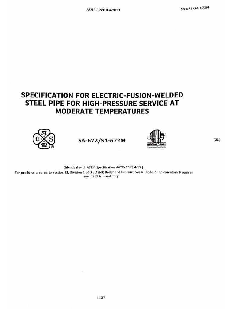 SA 672-2021 Std. | PDF
