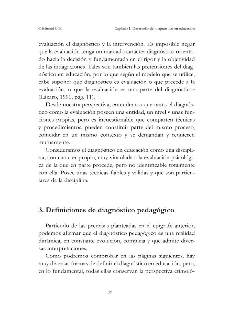 DEFINICIONES DIAGNOSTICO | PDF
