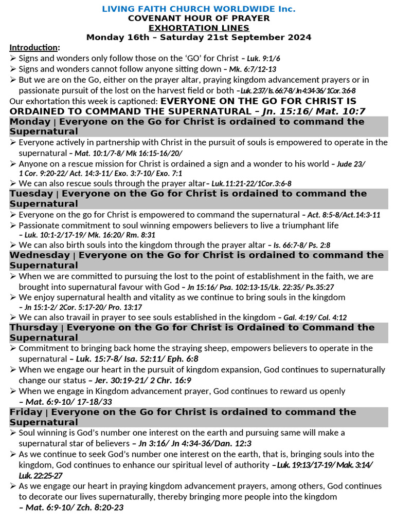 Chop Exhortation Line - Sept. 16, 2024 | PDF