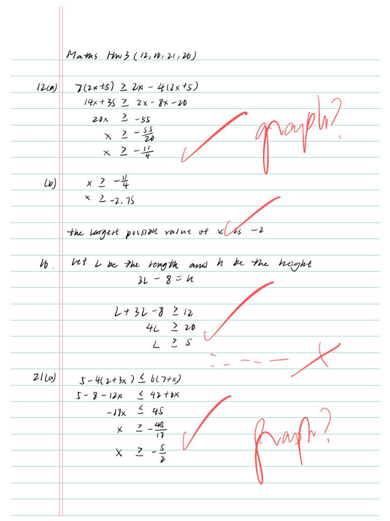 3233maths Hw3 Corr | PDF