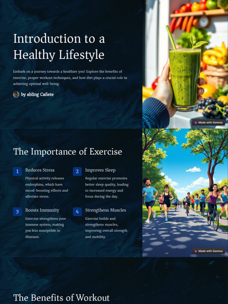 Introduction To A Healthy Lifestyle | PDF