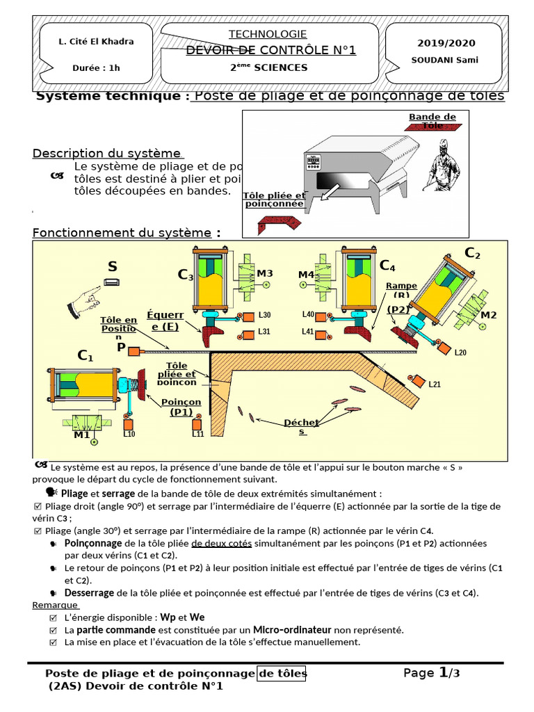 Devoir de Controle N1-2AS-2020 | PDF