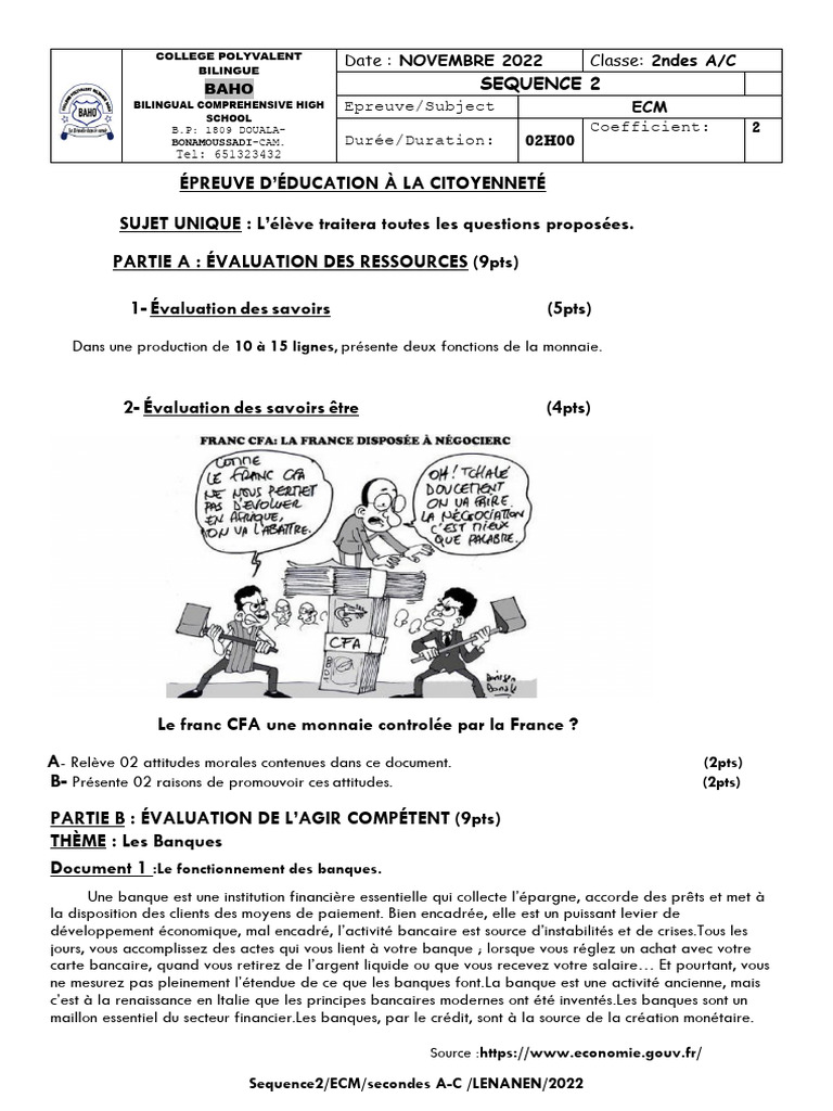 Ecm Secondes Ac Seq 2 | PDF