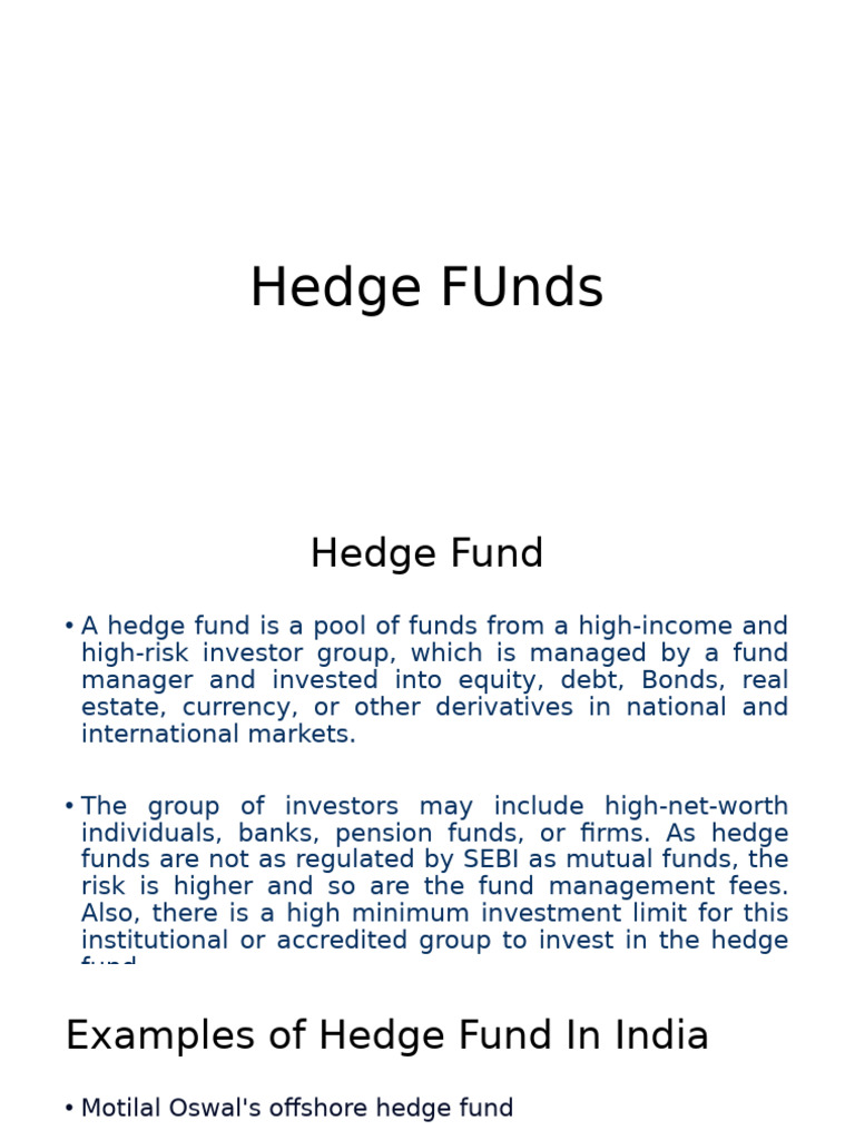 Hedge Funds | PDF