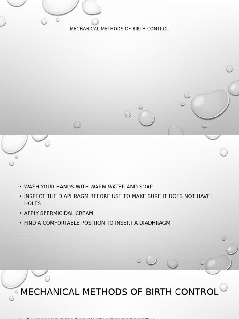 Mechanical methods of birth control | PDF