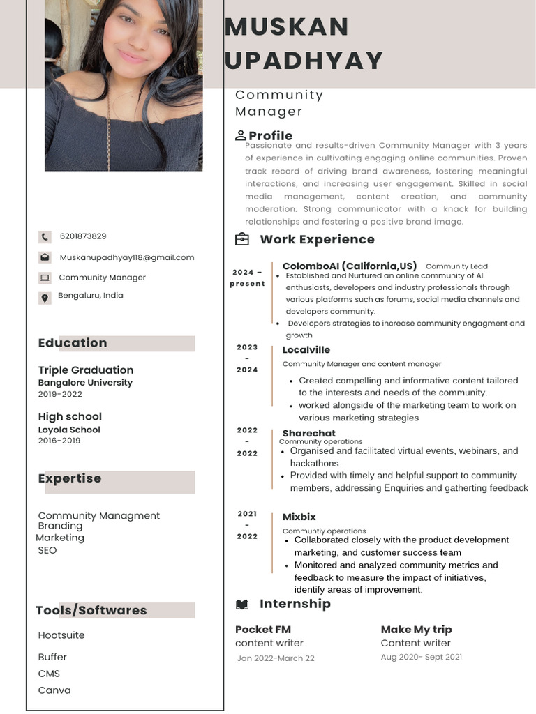 Muskan's Resume | PDF