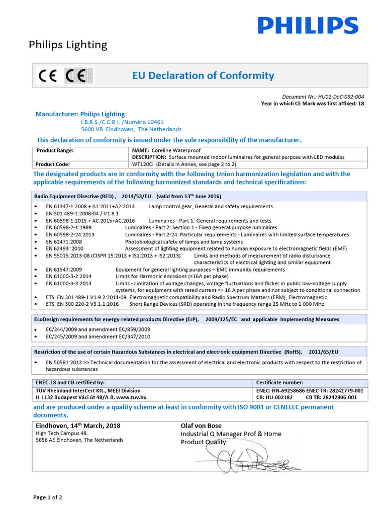 CoreLine Waterproof WT120C | PDF | Lighting | Home & Garden