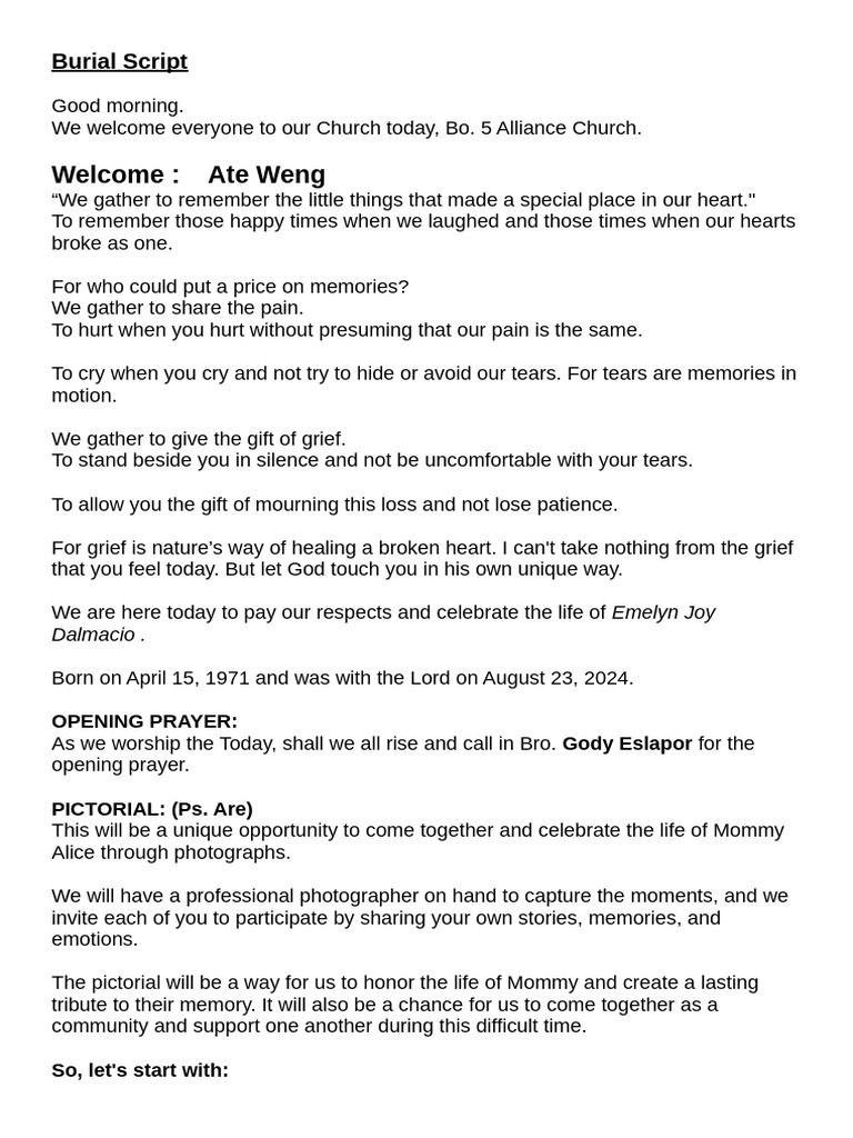 Burial Script | PDF