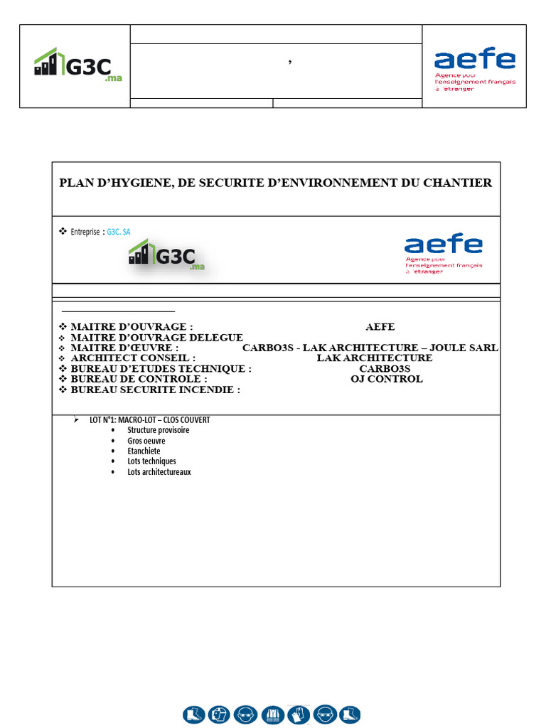 Plan HSE Projet Ecole Berchet | PDF