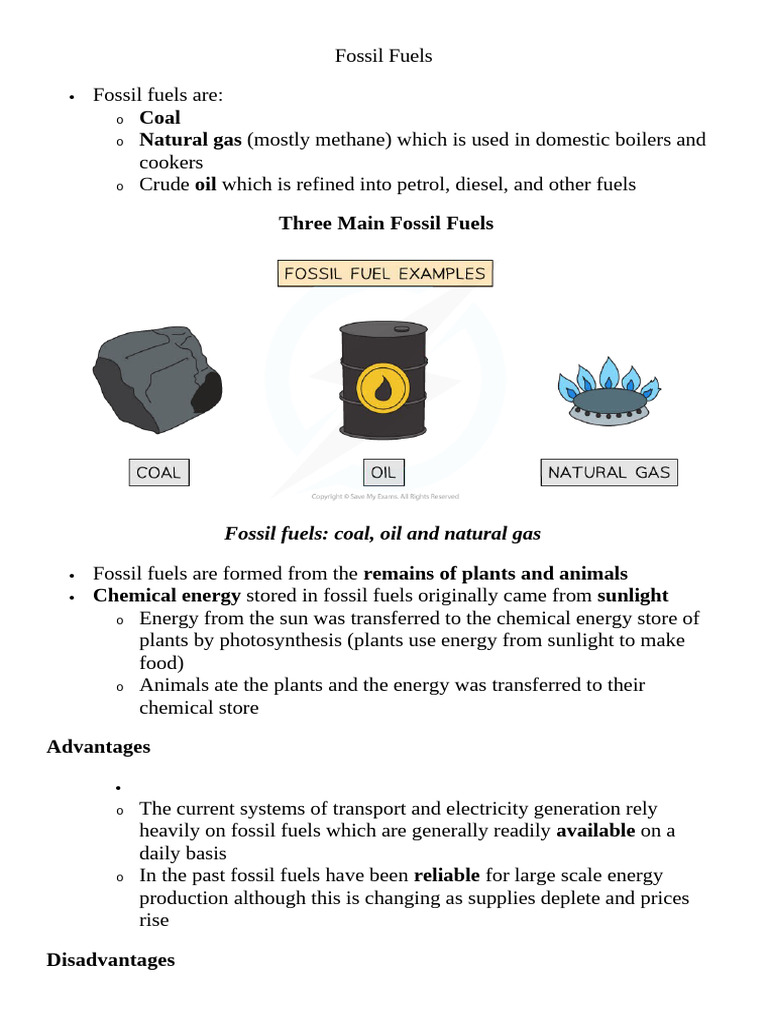 Fossil Fuels | PDF
